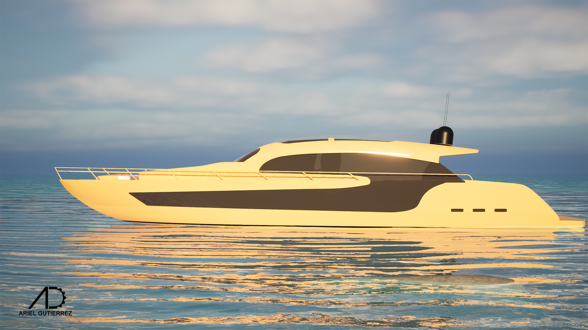 Ariel Gutierrez Gutierrez 32m Luxury Sport Yacht New Renders