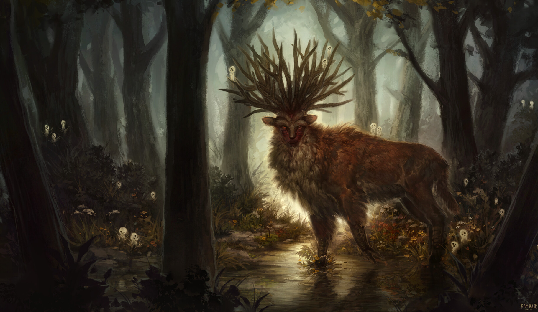 ArtStation - Forest god fanart
