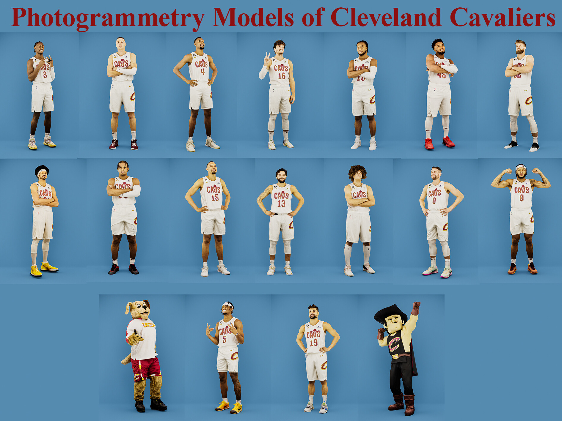 ArtStation - 3D models of the NBA Cleveland Clevers team with ...