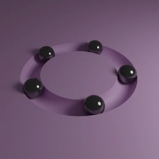 ArtStation - rolling spheres 3d model loop animation