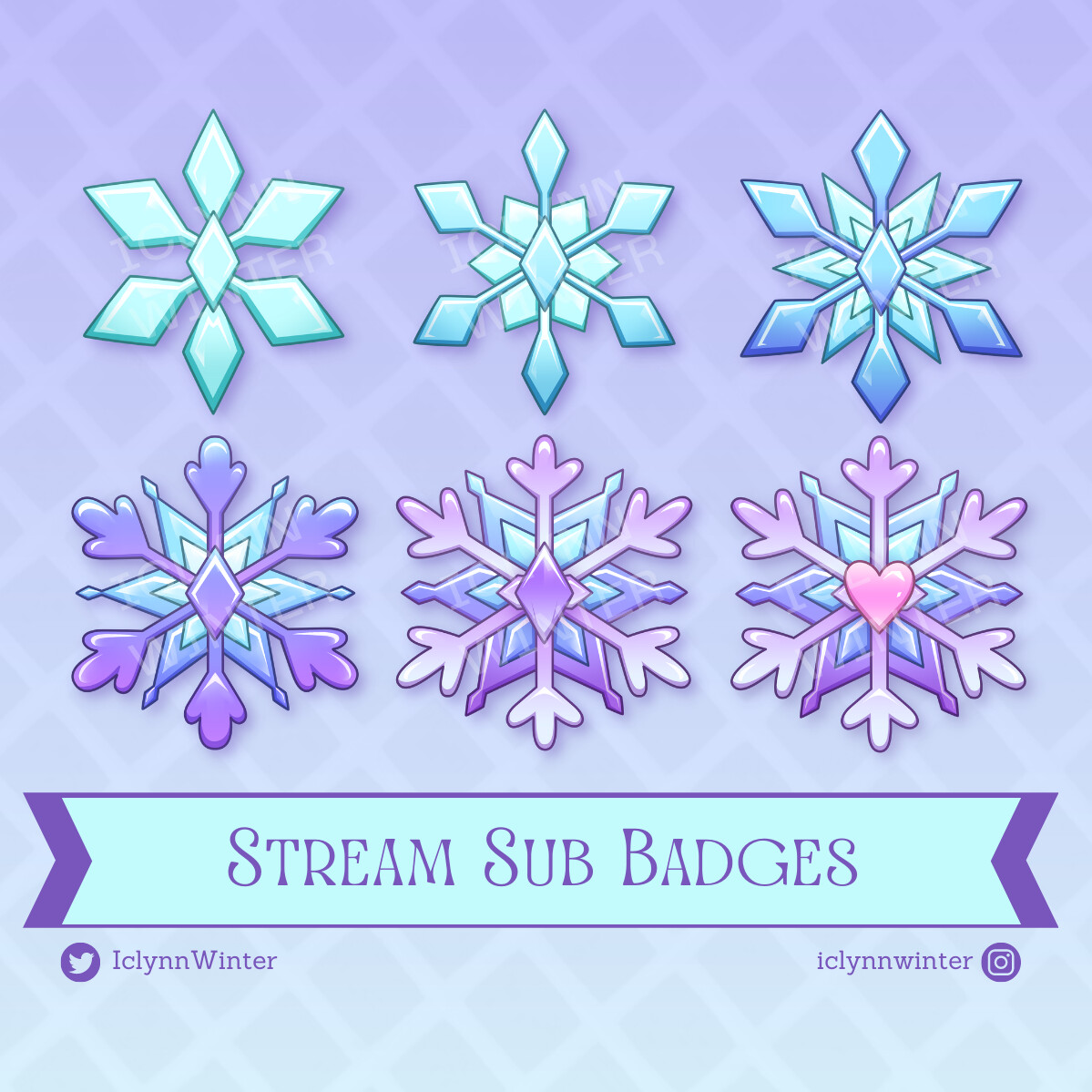 ArtStation - Snowflake Streamer Badges