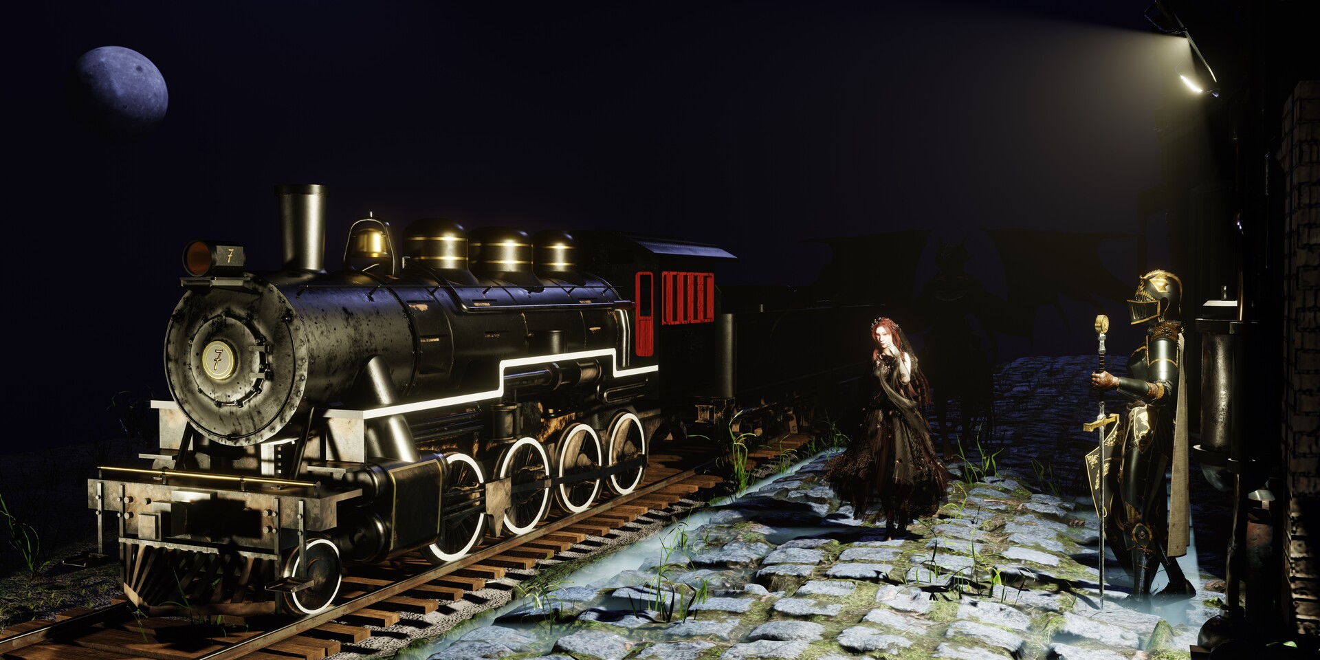 ArtStation - Steampunk train station