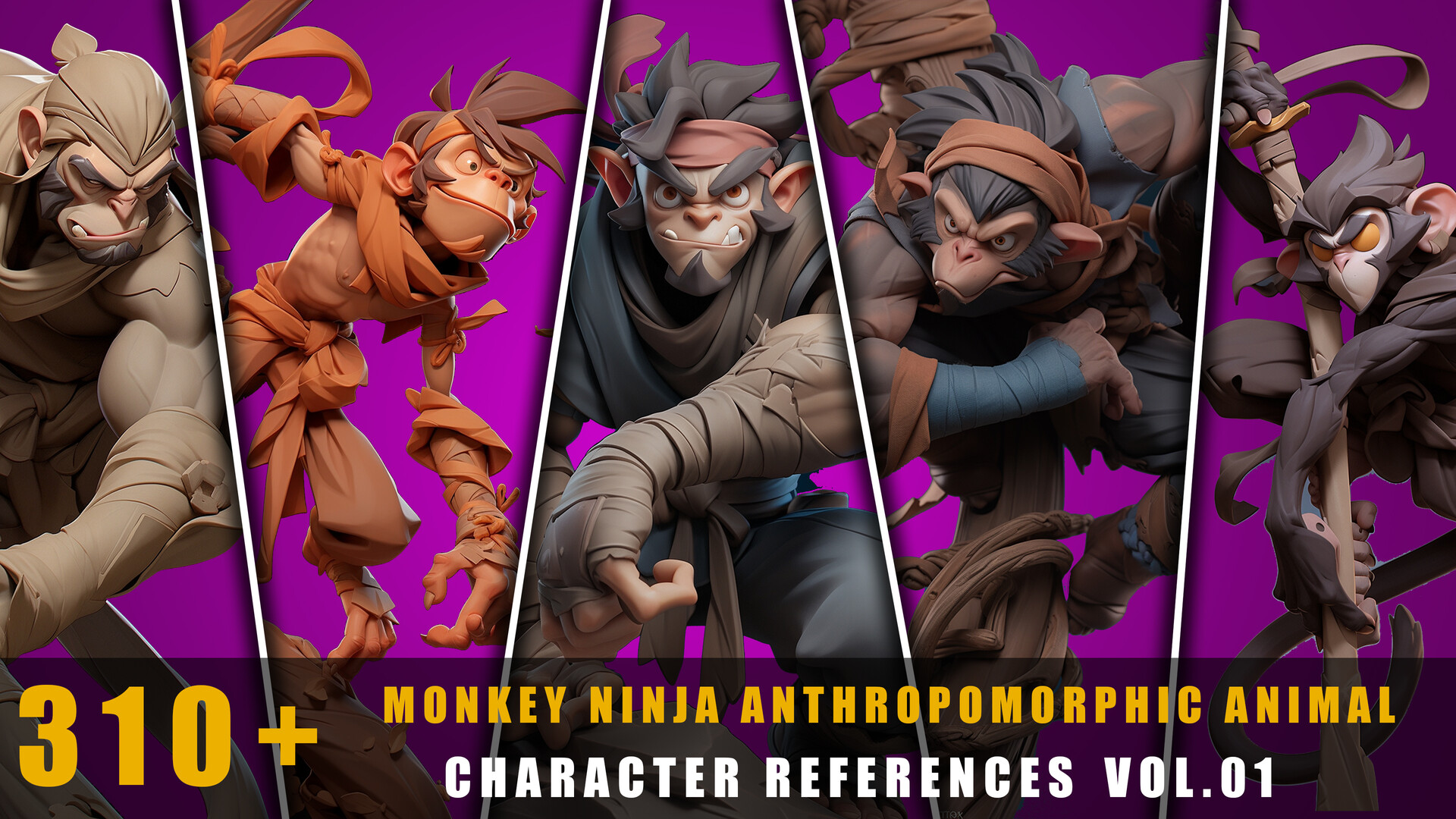 WaterLawOF References - 310+ Monkey Ninja Anthropomorphic Animal ...