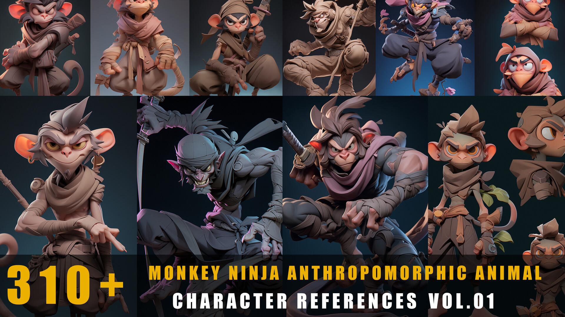 WaterLawOF References - 310+ Monkey Ninja Anthropomorphic Animal ...
