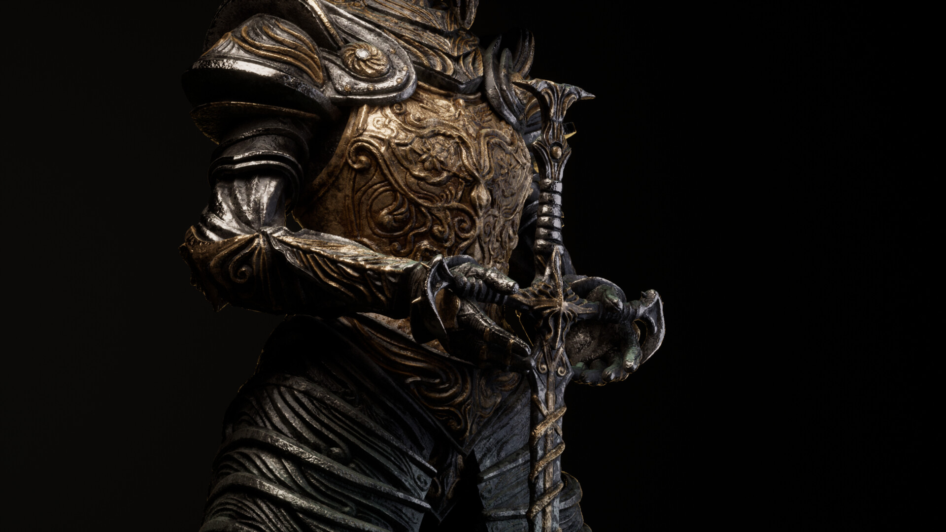 Maxence Simar - Ornamental Sentinel Statue