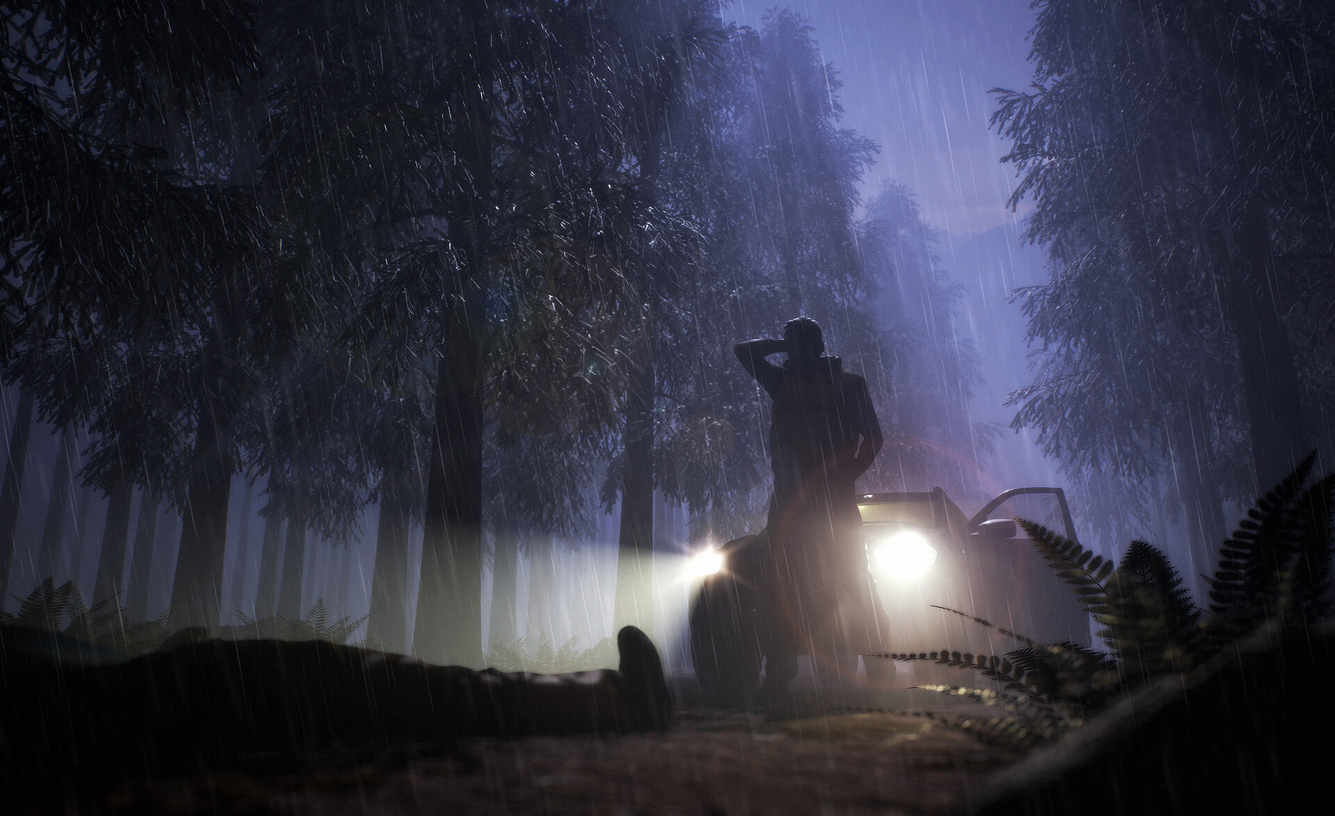 ArtStation - Playing around with low poly assets and lighting / mood in ...