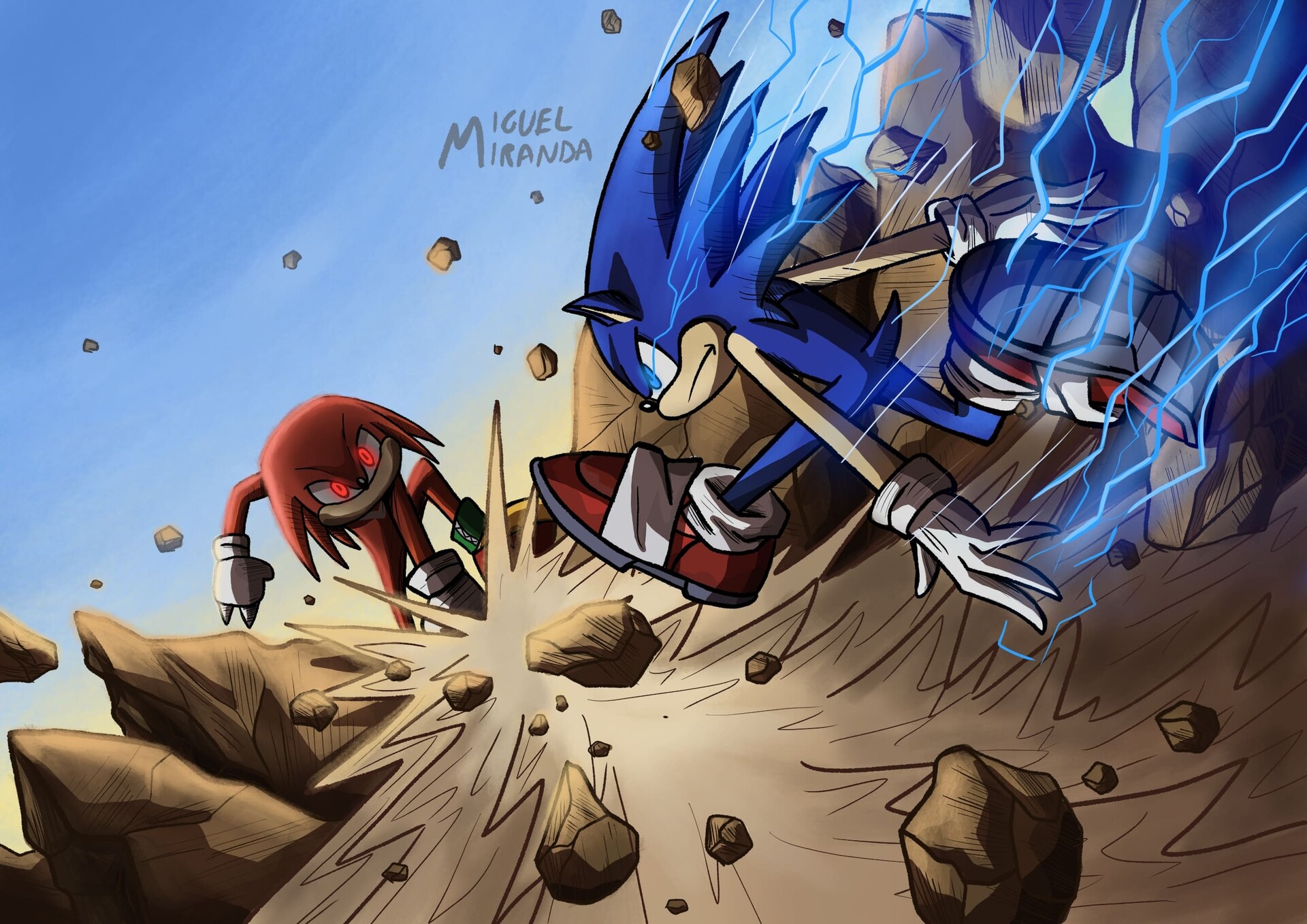 ArtStation - Sonic vs Knuckles