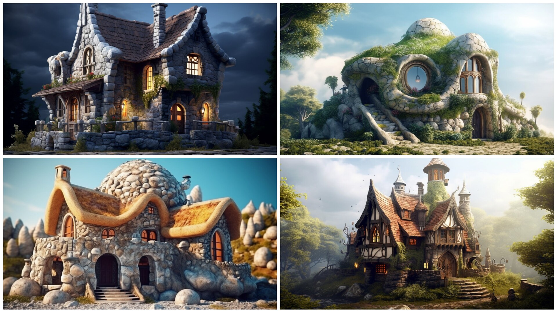 Concept Art - +300 Fantasy House Concept (4k)
