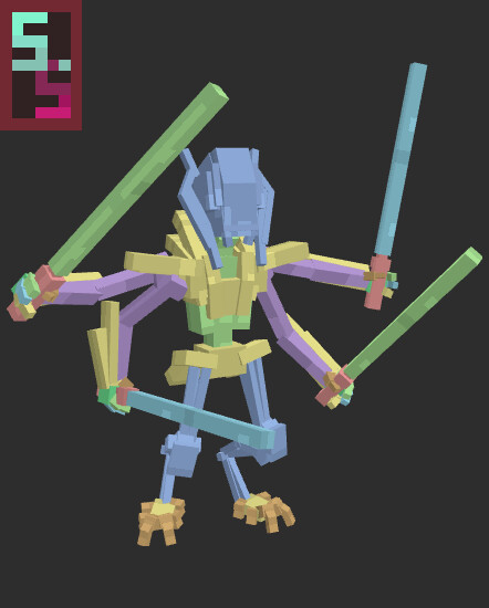 ArtStation - [Minecraft] Detailed models without textures Robots