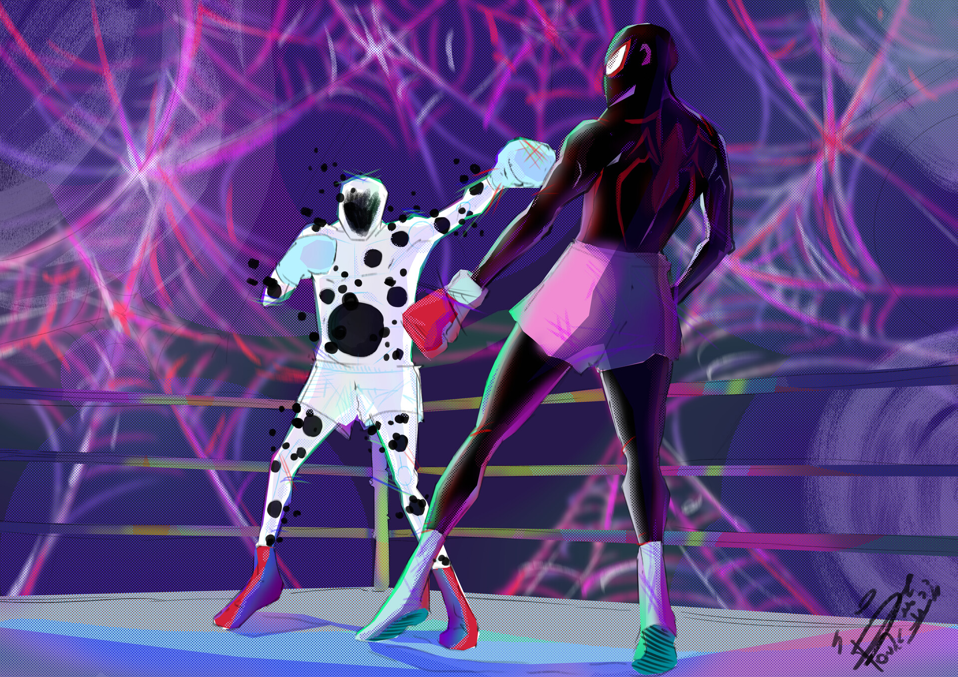 ArtStation - Spiderman vs the Spot fan art