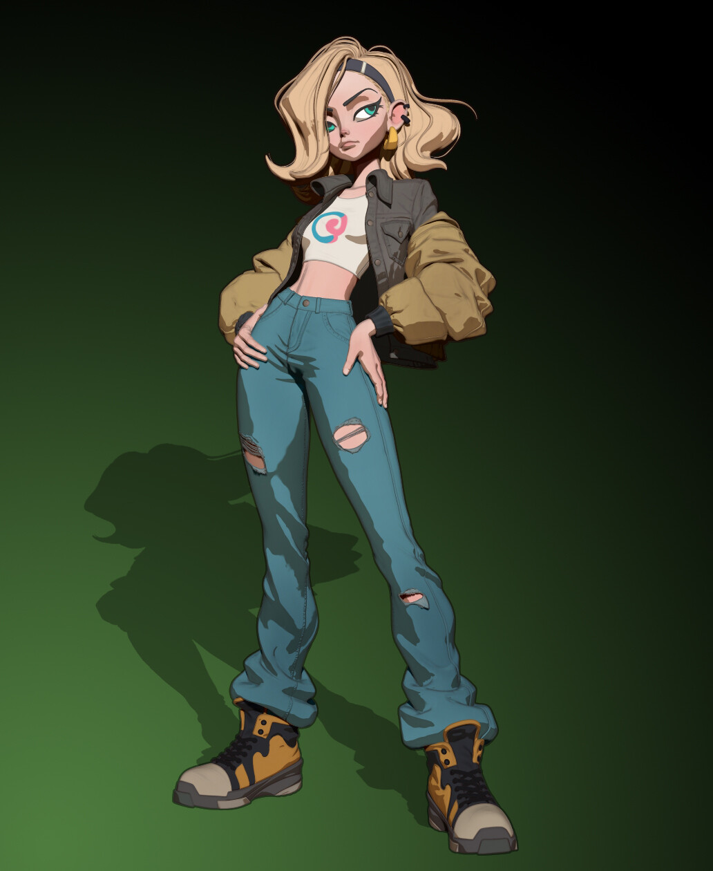 ArtStation - 《Android 18》ai少女18号