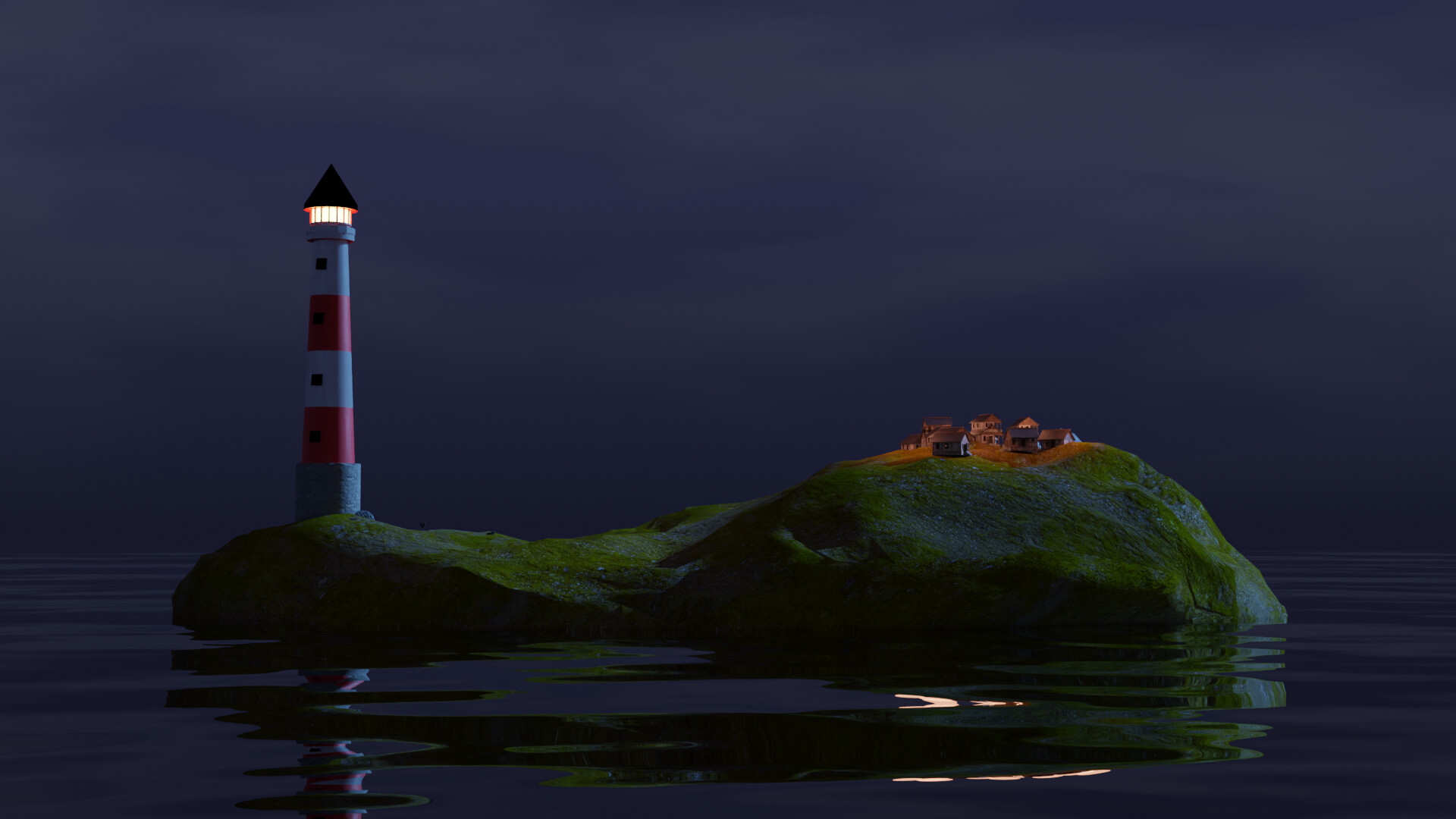 ArtStation - ISLAND WITH LIGHTHOUSE (High Poly)