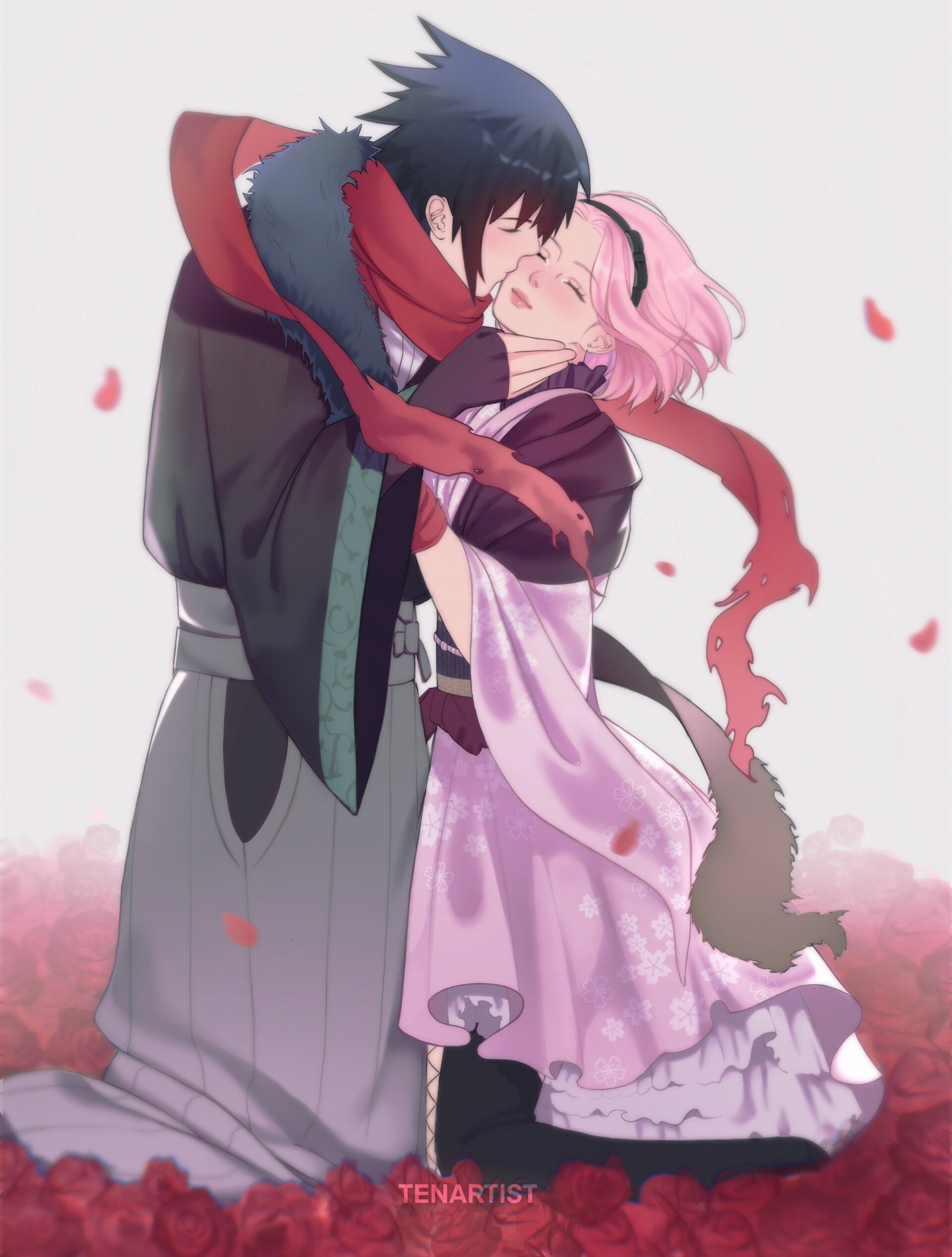 Sasuke And Sakura Kiss Wallpaper