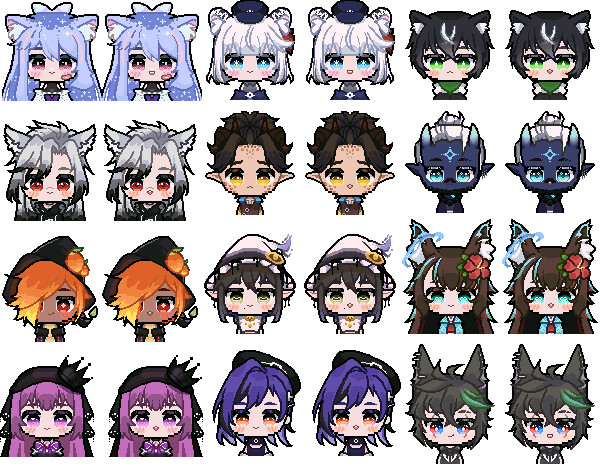 ArtStation - Pixel Chibi Headshots with light animation
