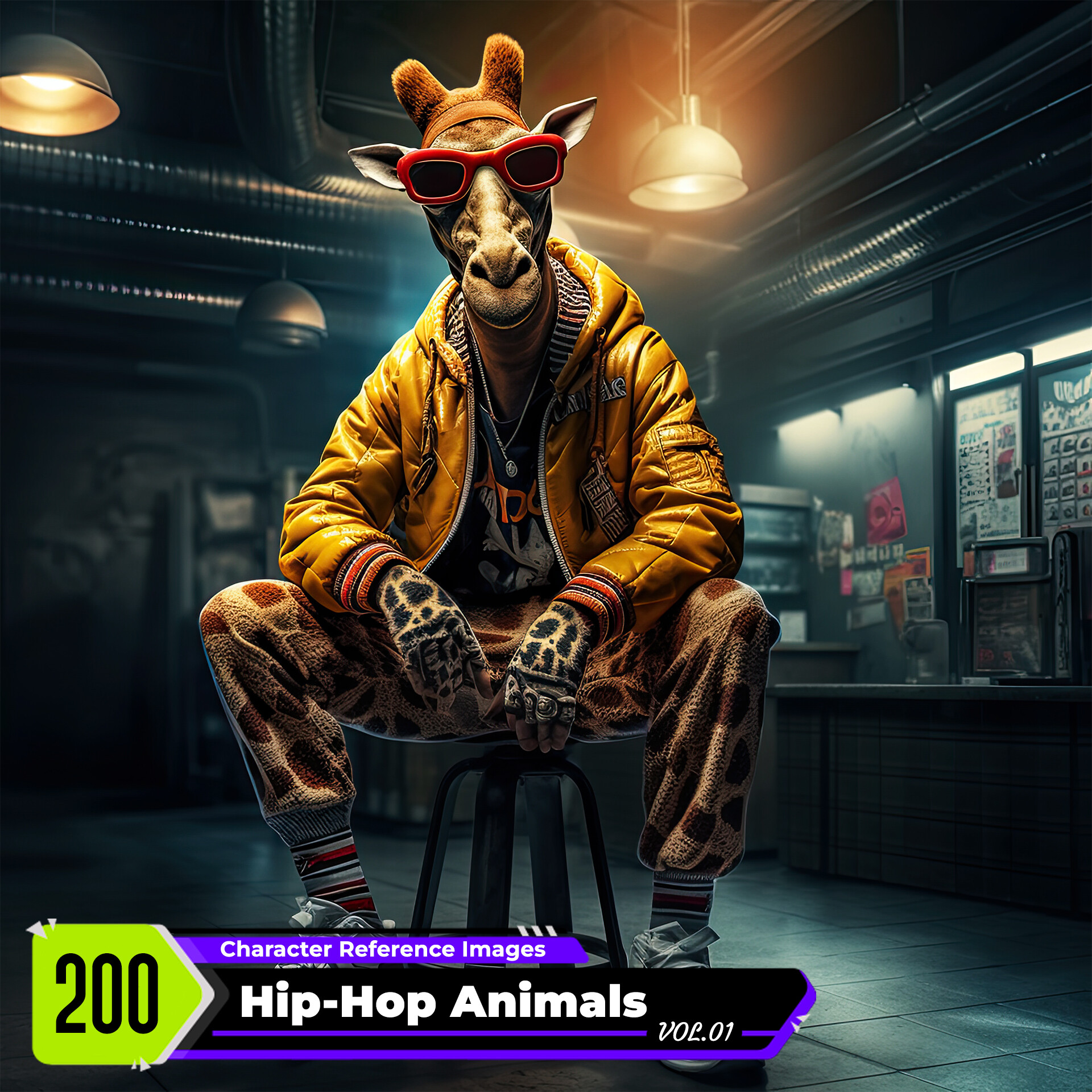 ArtStation - Hip-Hop Animals VOL.01 | 4K Reference Images
