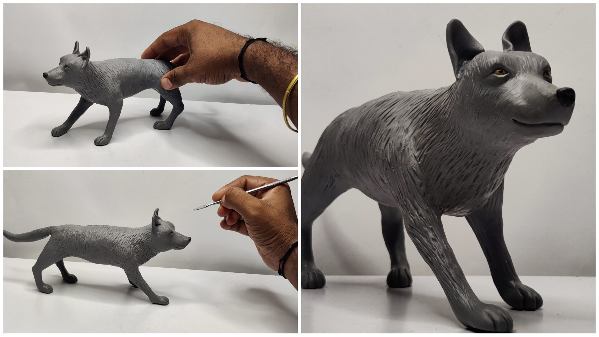 ArtStation - sculpting wolf model with clay