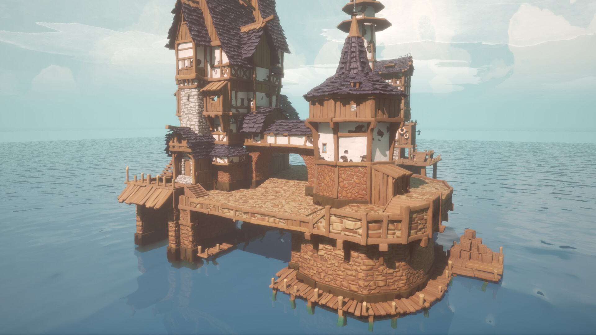 ArtStation - Stylised Ocean Harbour