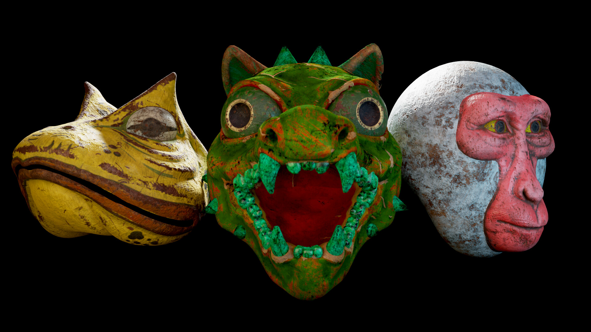 ArtStation - Warrior Masks