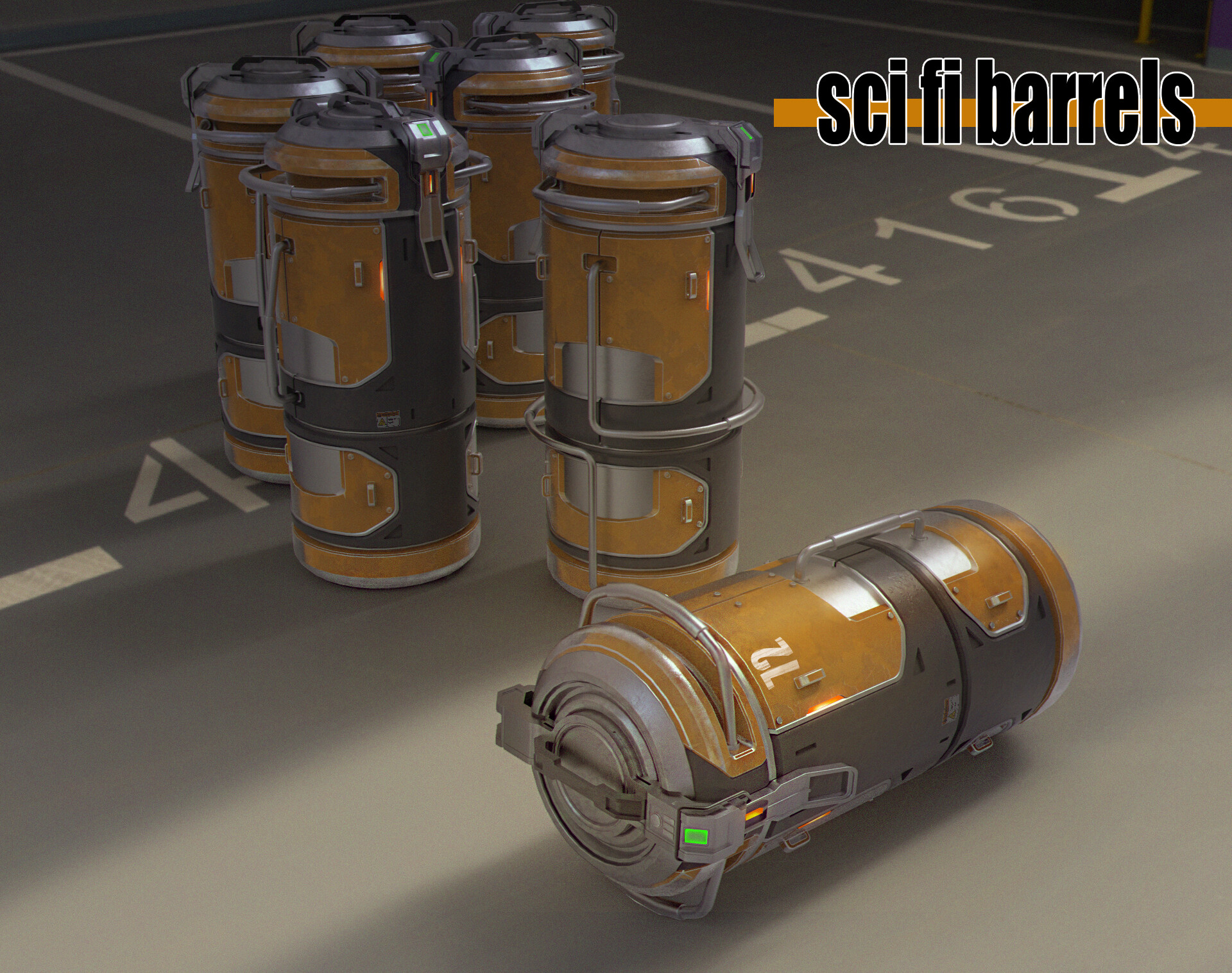 ArtStation - sci fi barrels/concept