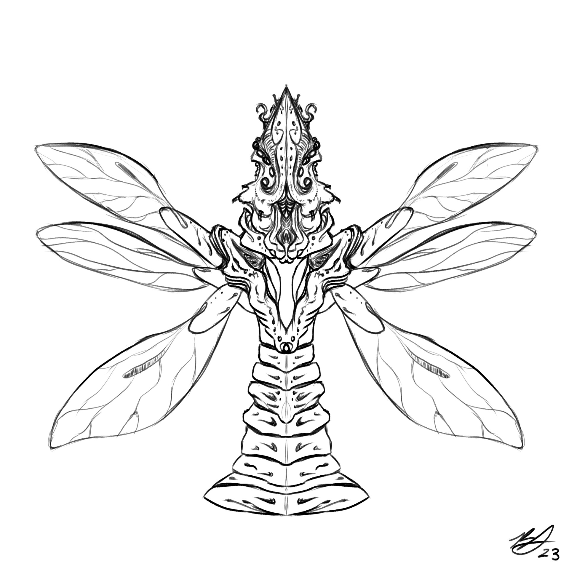 ArtStation - Alien Creature Sketch - Splitwing