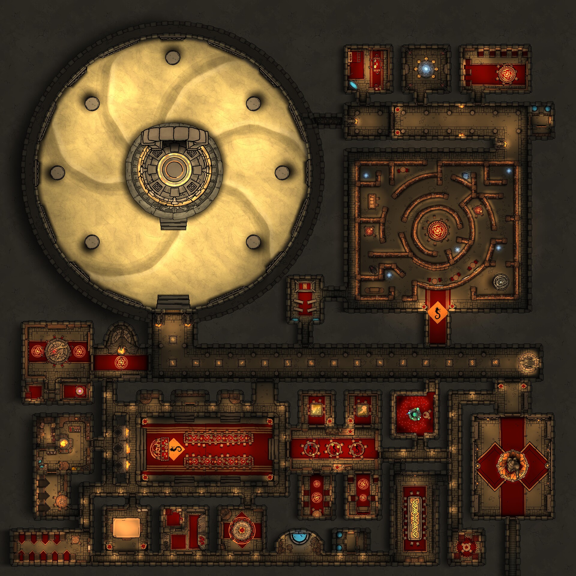 Morvold Press - Temple of the Draconian Seer [100 x 100]