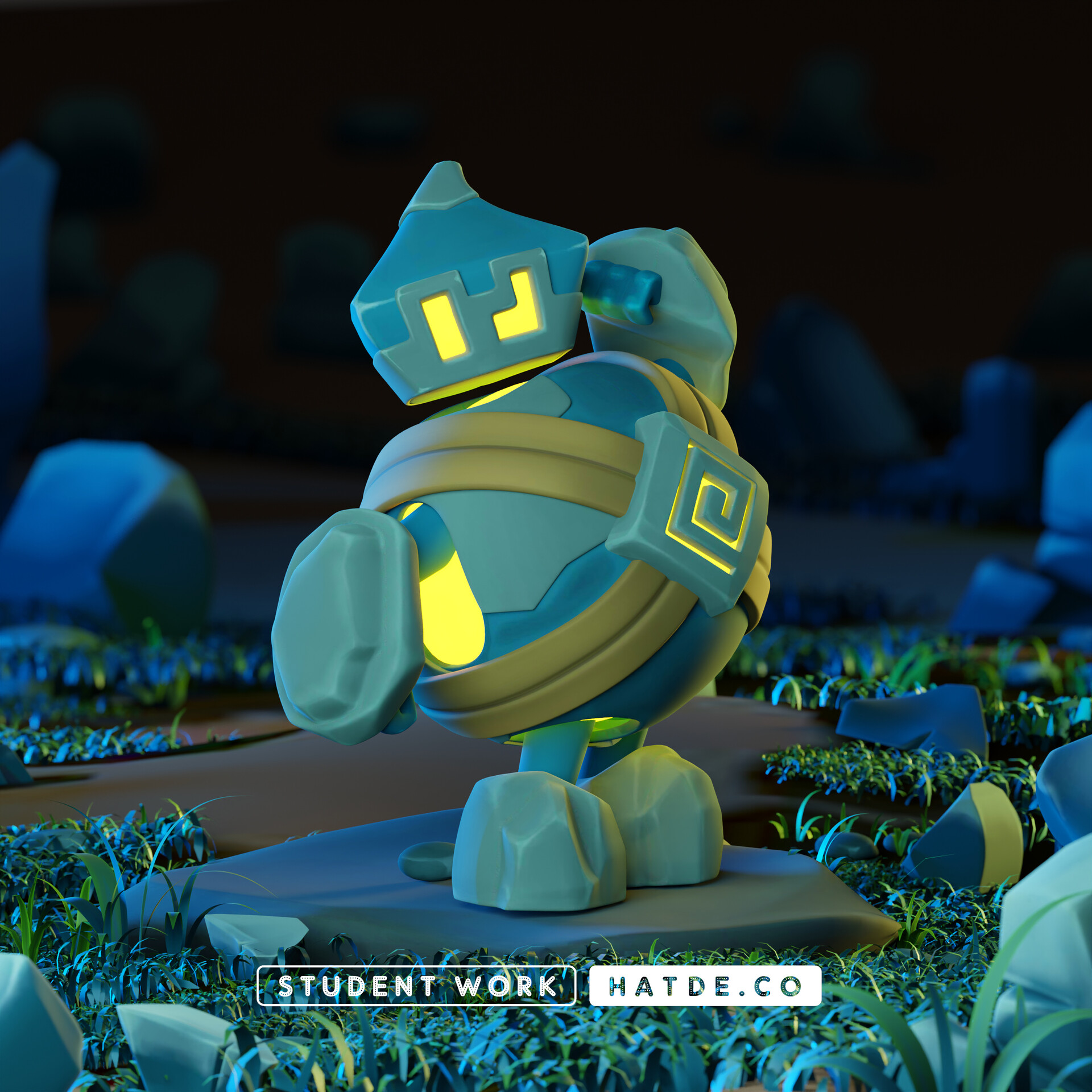 ArtStation - Golett Pokemon - Pokemon Fan Art - Student Work 2020