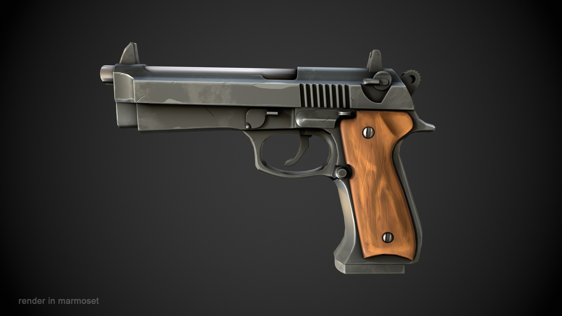 ArtStation - Stylized Pistol