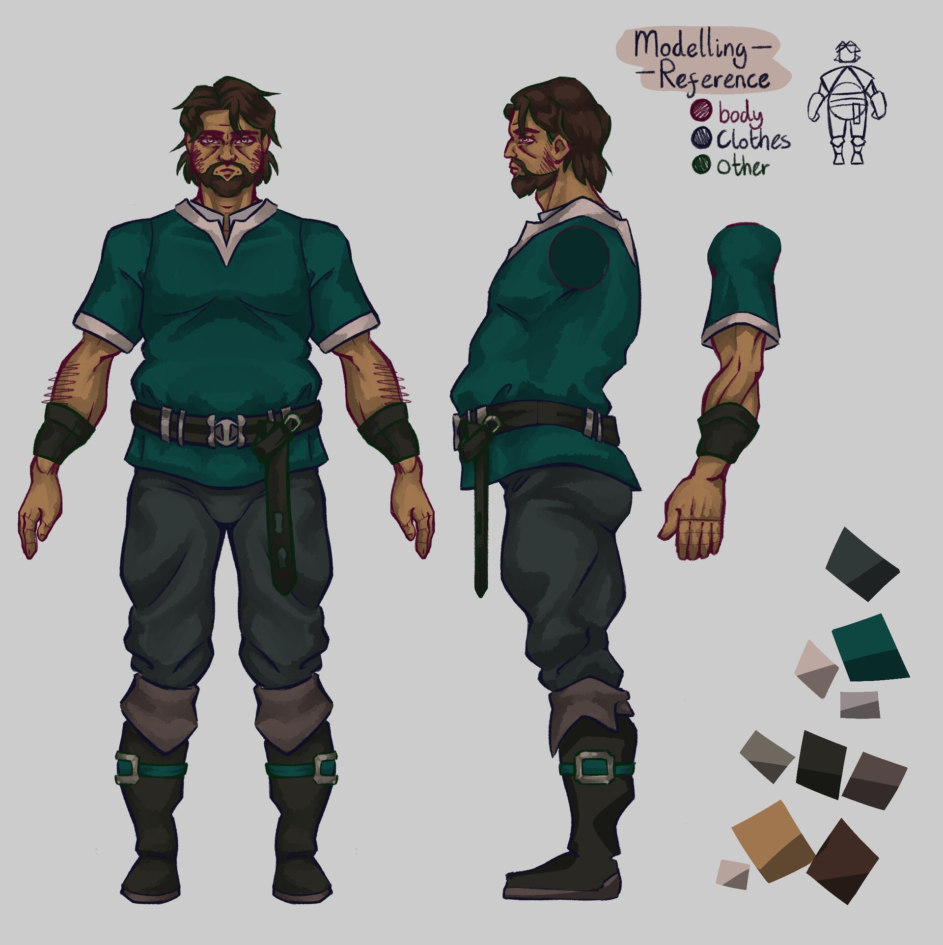 ArtStation - Dad concept and model, Final major project- War and ...