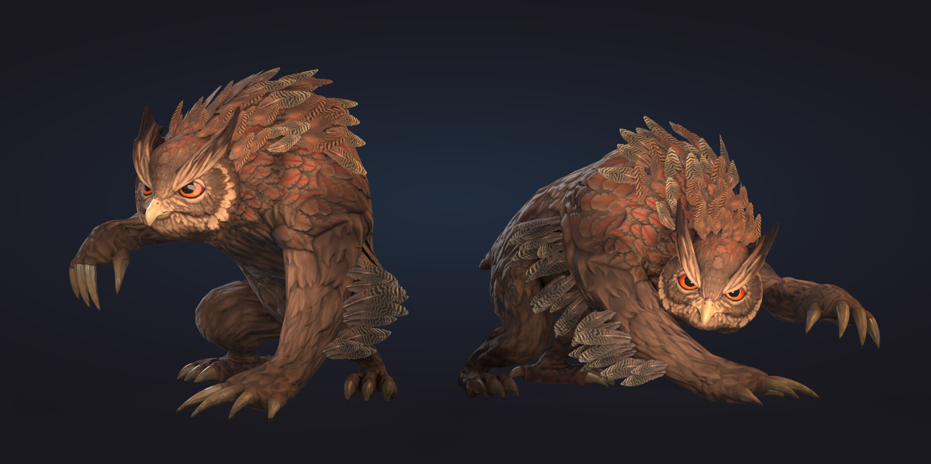 ArtStation - Owlbear (low-poly, game-ready, animated)