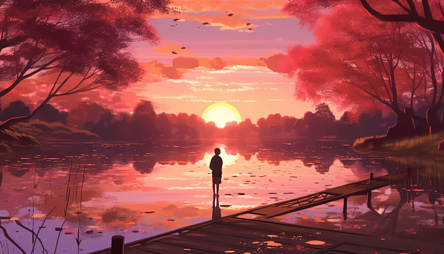 ArtStation - Sakura sunset
