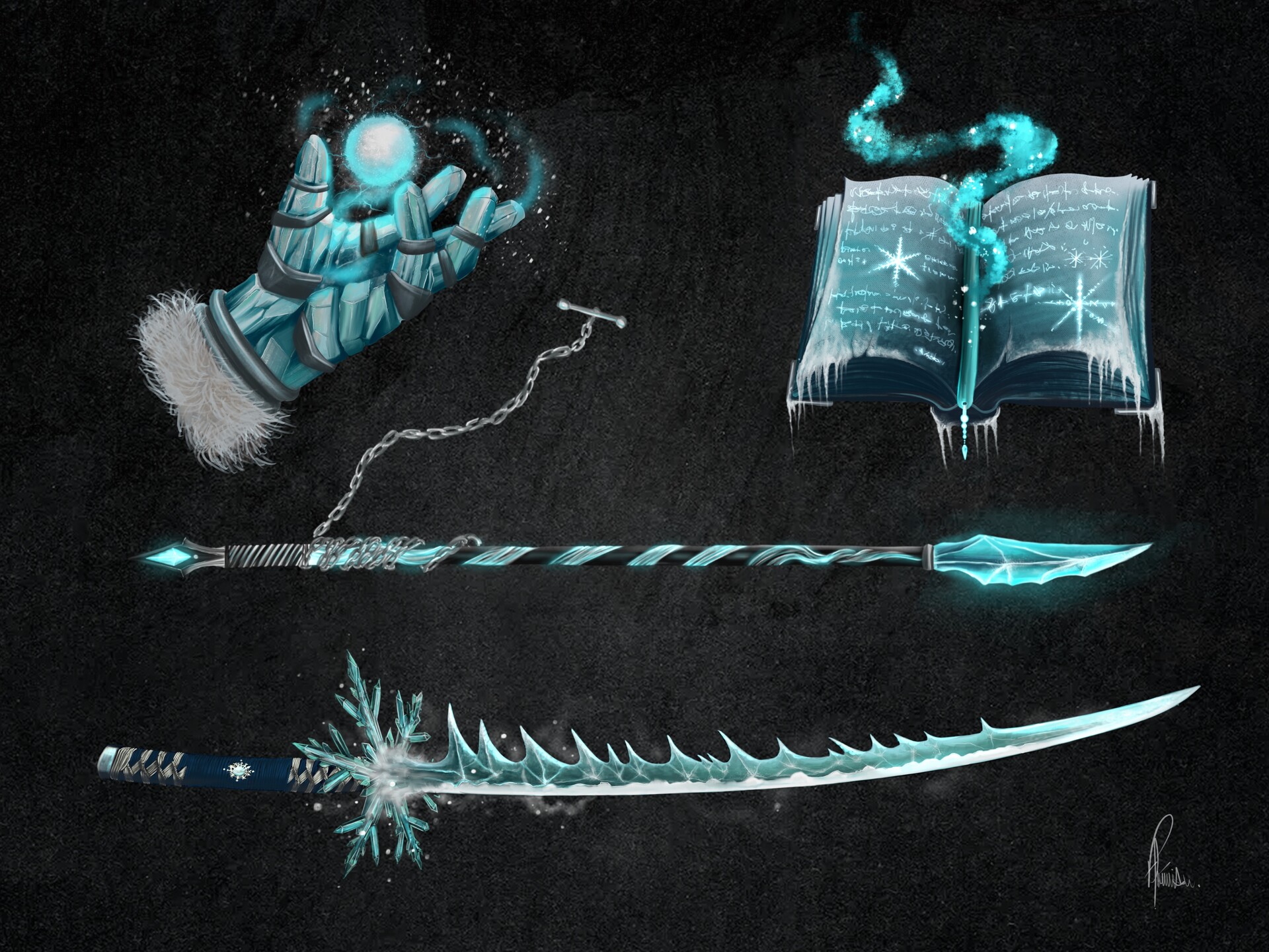 ArtStation - Ice items.