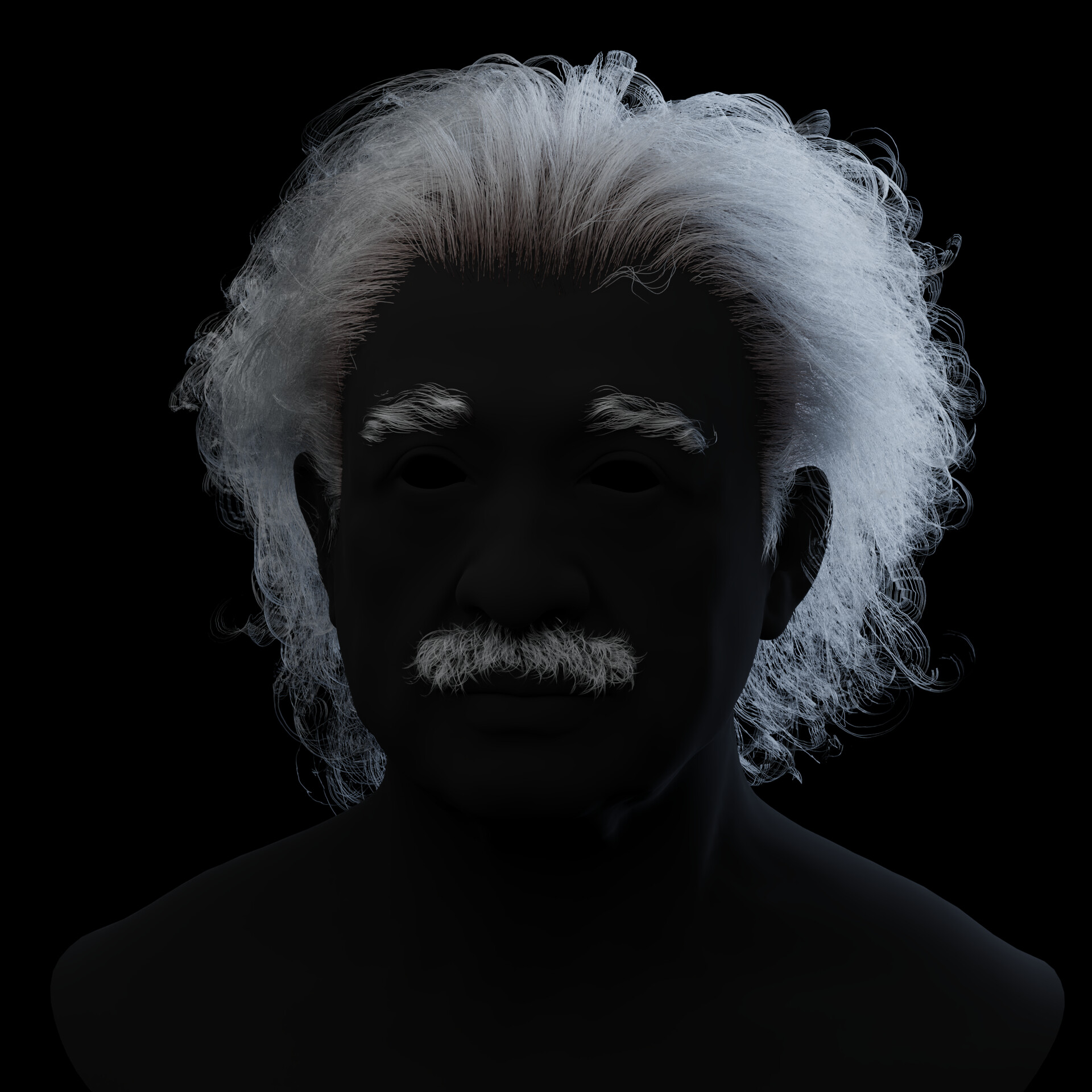 ArtStation - Hair practice/Einstein hairstyle