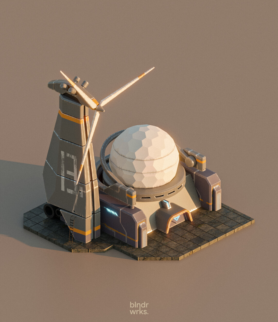 ArtStation - #4 Sci-fi Wind Turbine Station