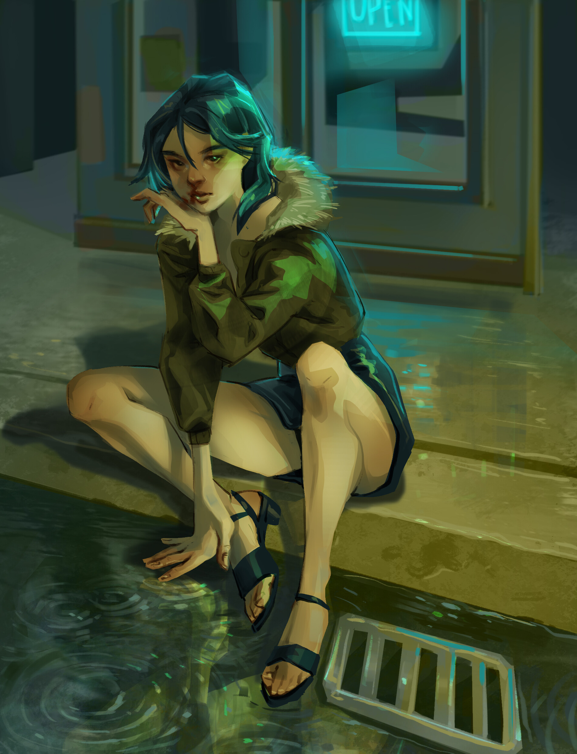 ArtStation - 3am sidewalk