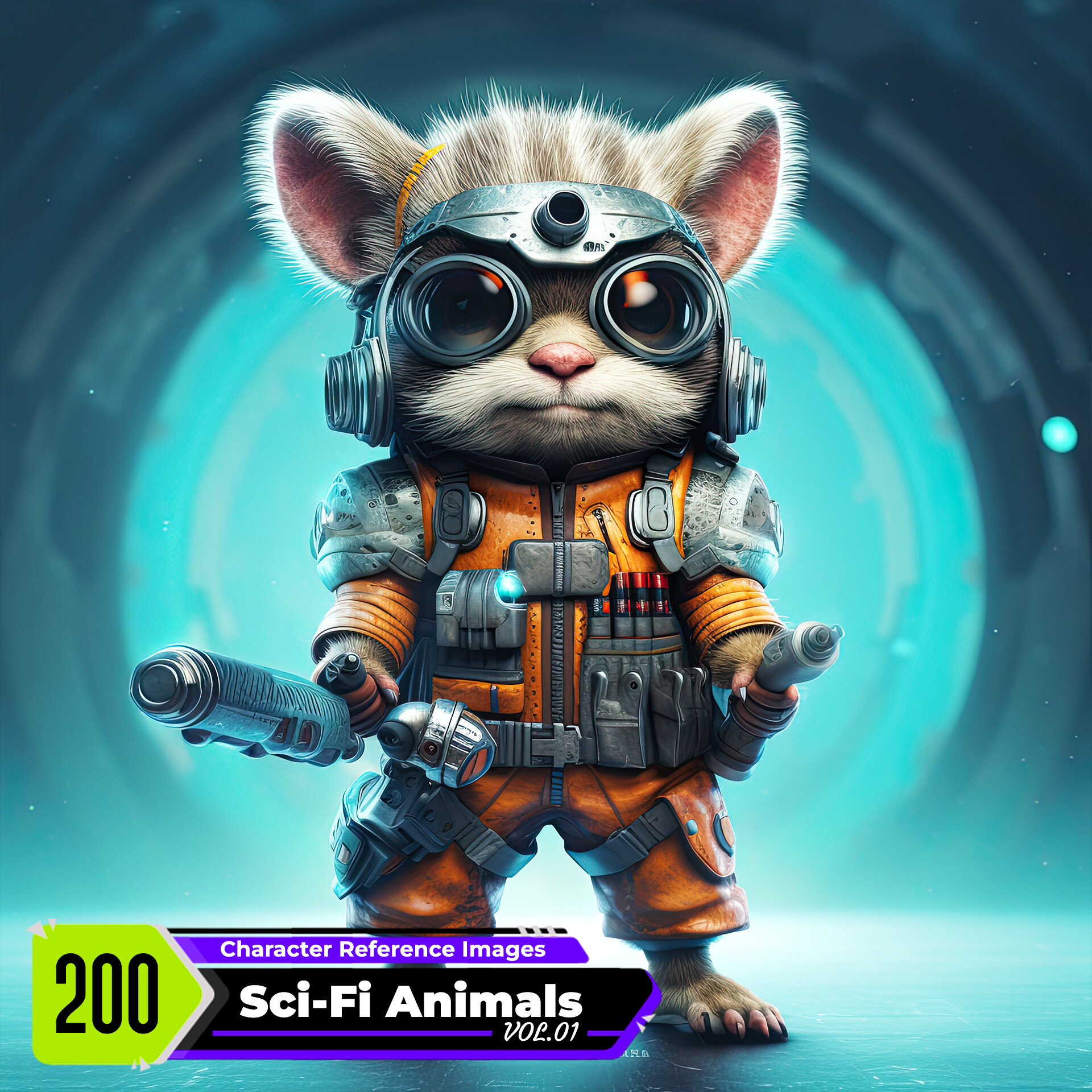 ArtStation - Sci-Fi Animals VOL.01 | 4K Reference Images