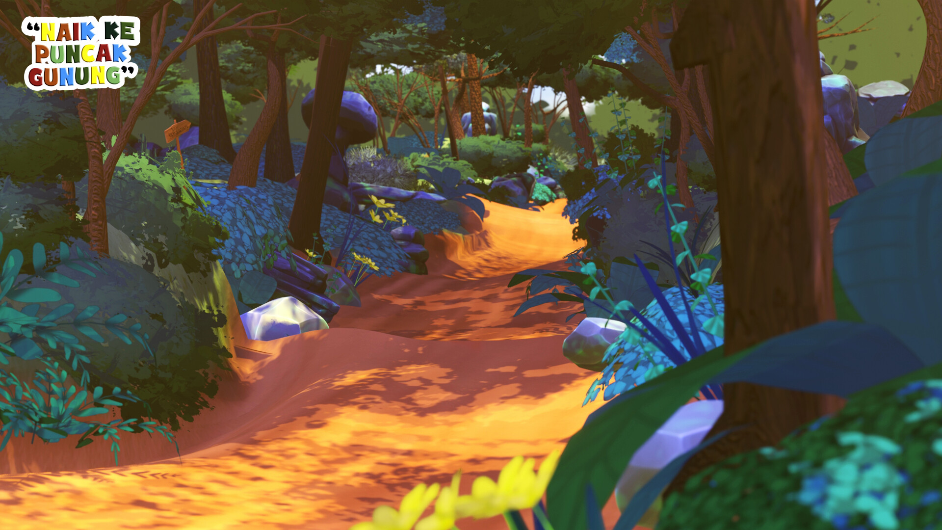 Forest 3d Cartoon Background