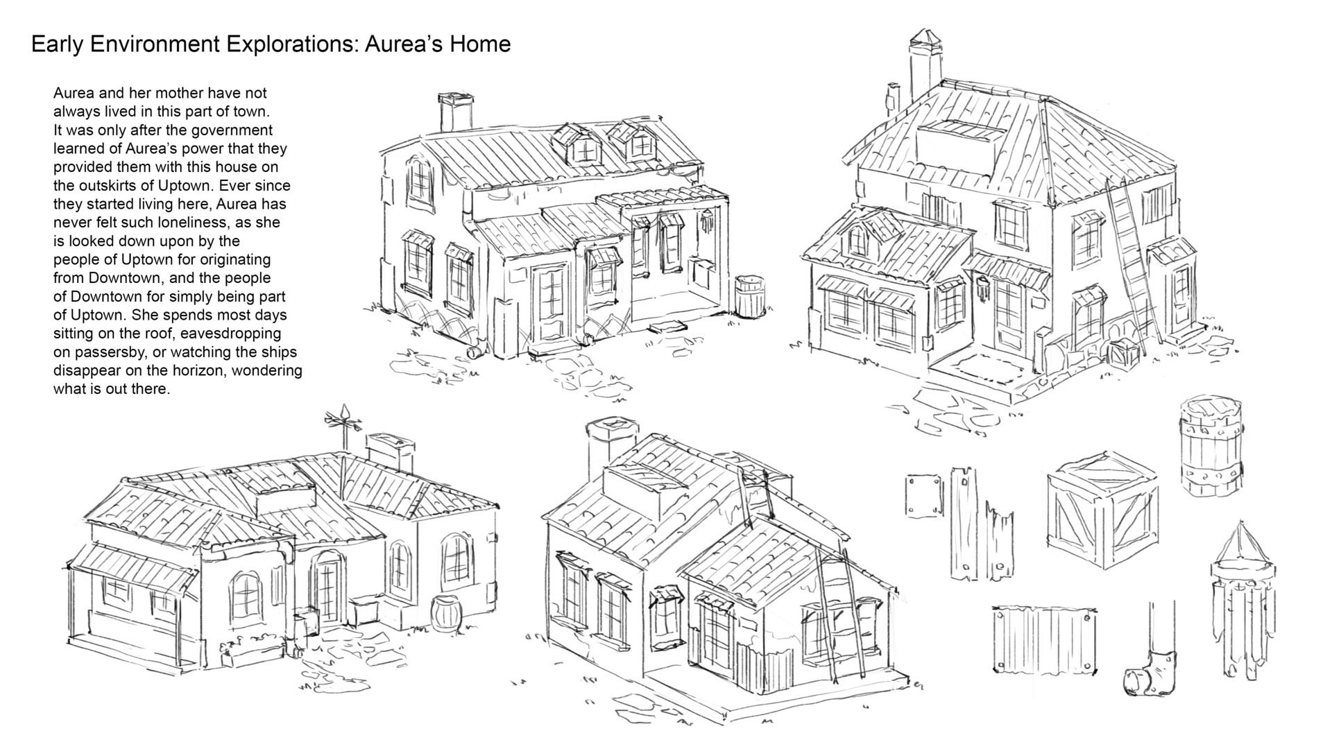 ArtStation - Early Environment Exploration of Houses | Project Aurea