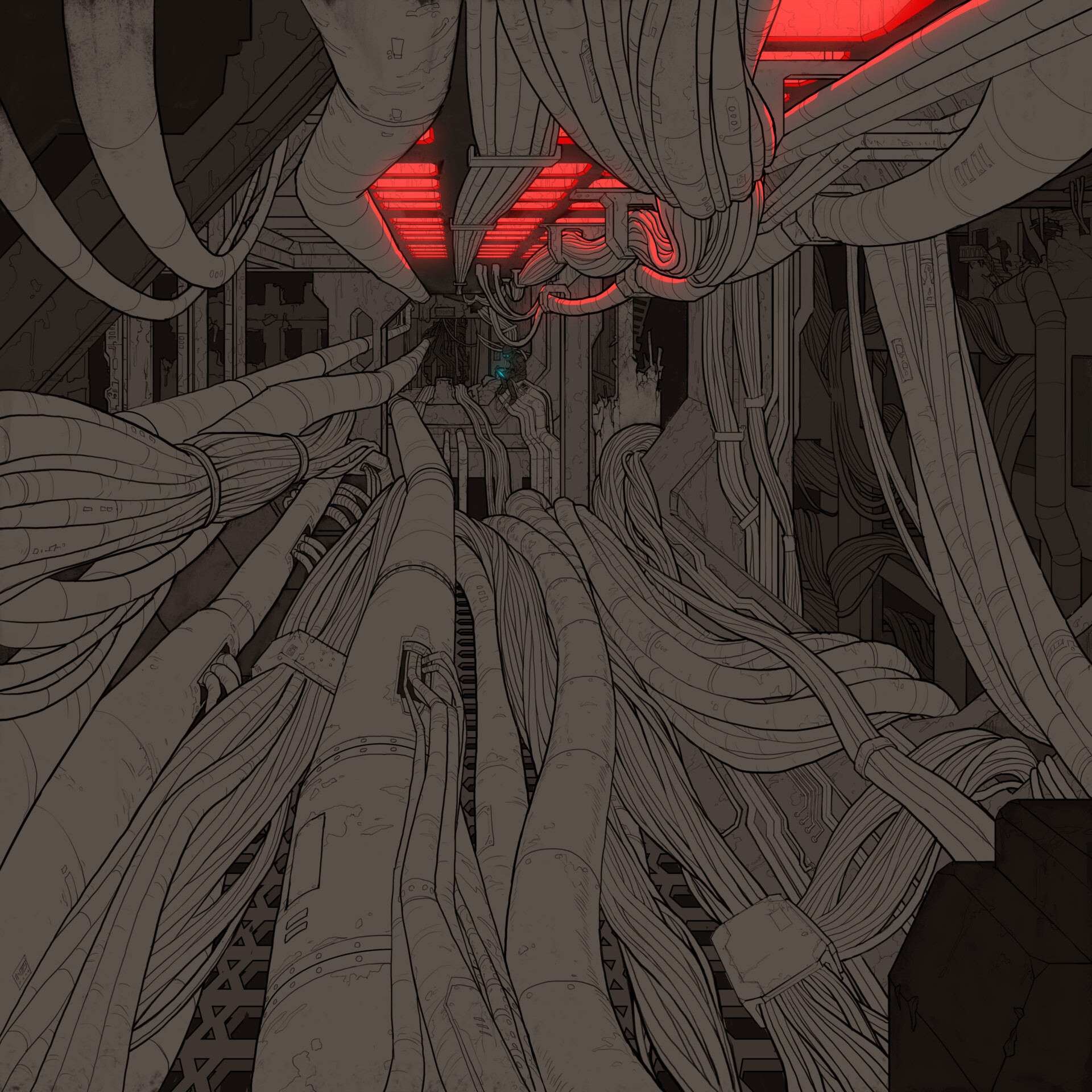 ArtStation - Chain Runners Lore Sketch: Cabled Underground