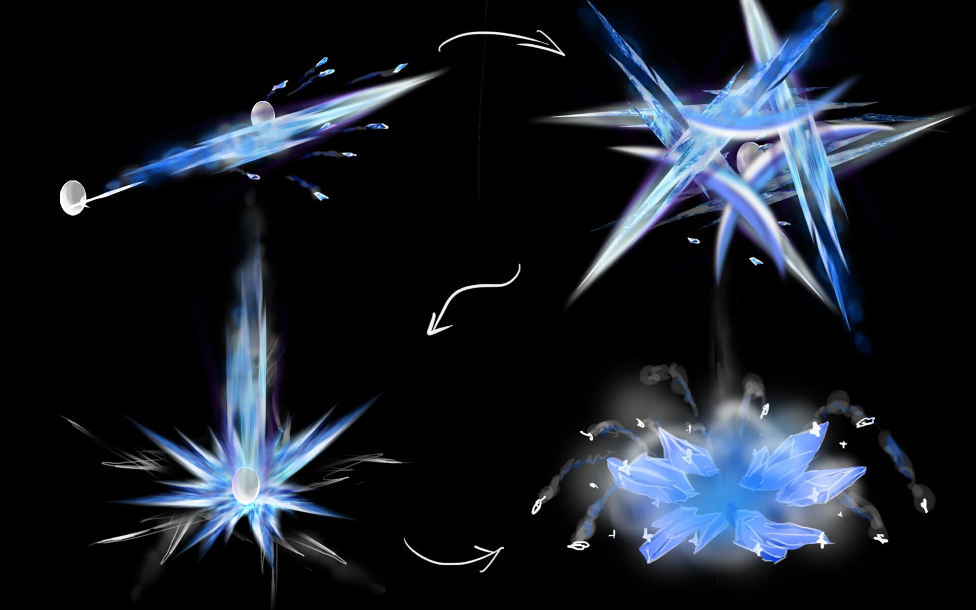 Hovl Studio - Ice combo VFX. My work on Real-Time VFX : Sketch #56