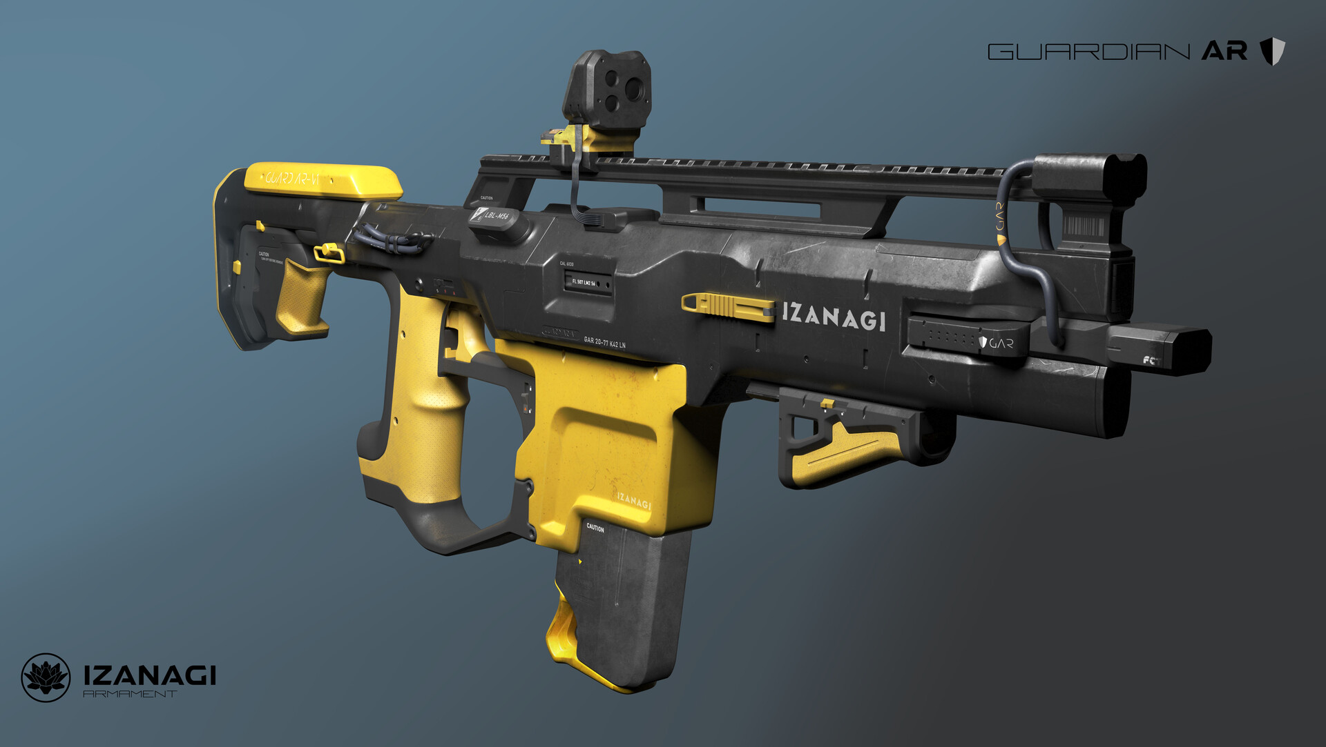 ArtStation - Cyberpunk "Guardian" assault rifle