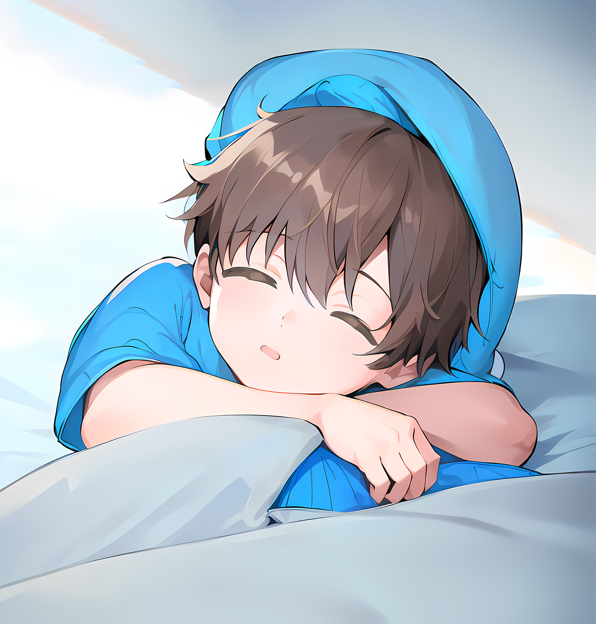 Sleepy Anime Boy