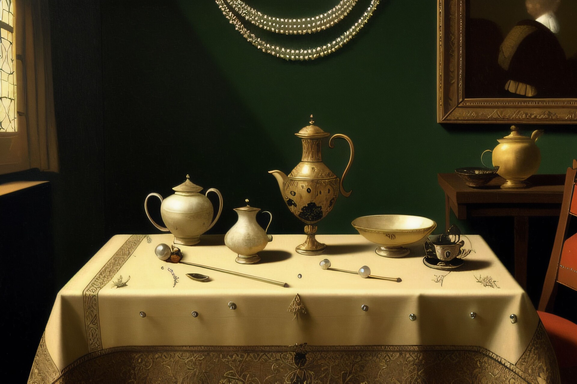 ArtStation - rare still life by Vermeer, capturing a meticulously ...