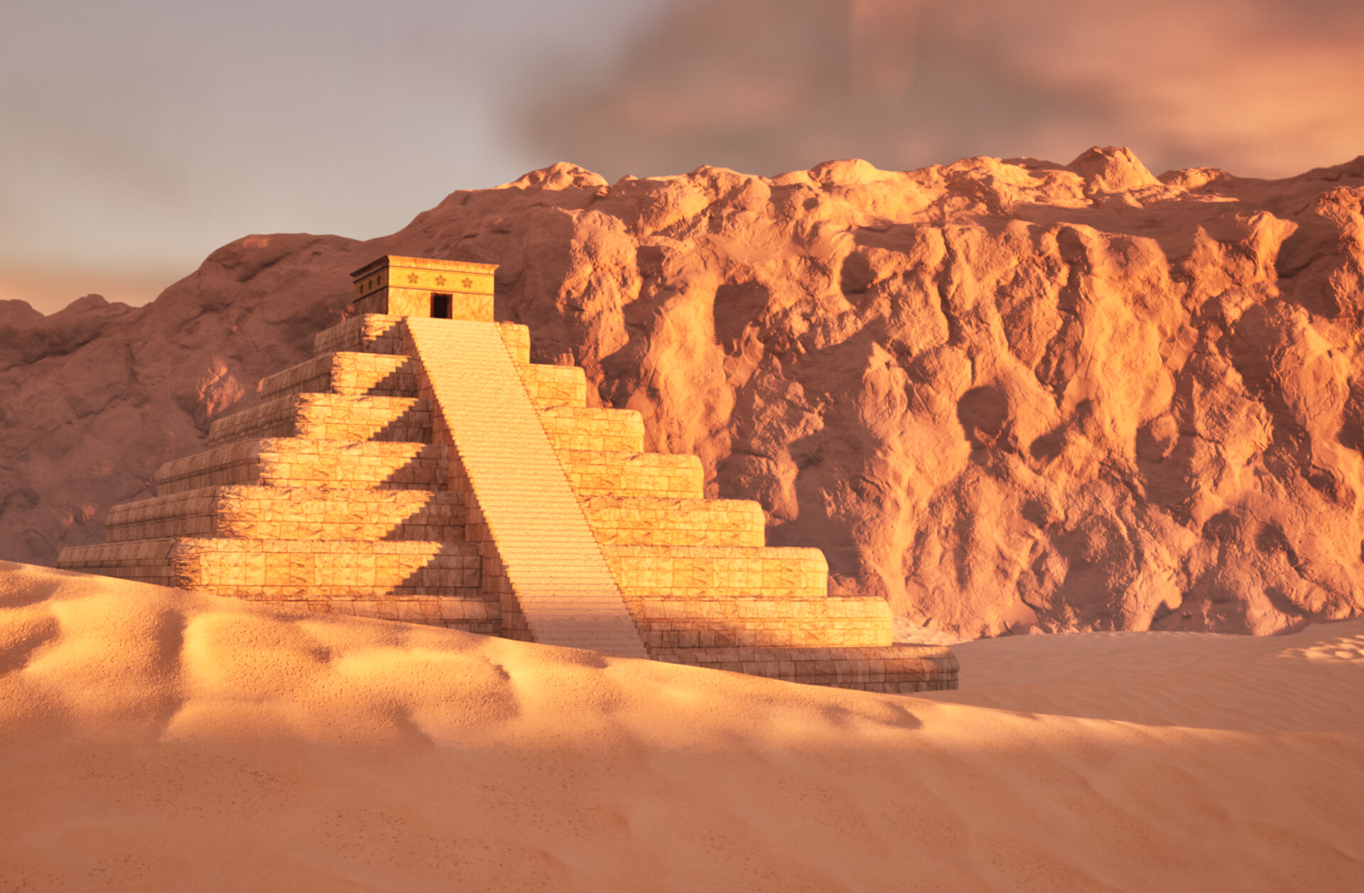 ArtStation - Houdini Desert Pyramid