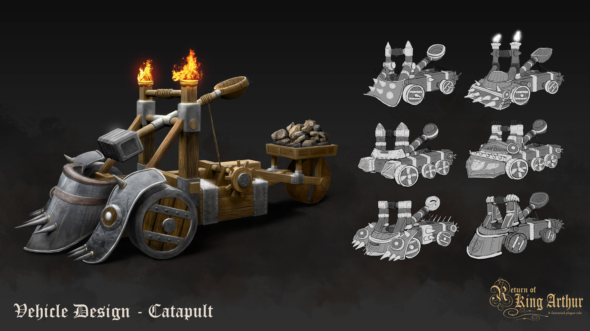ArtStation - Return of King Arthur - Catapult Vehicle Design