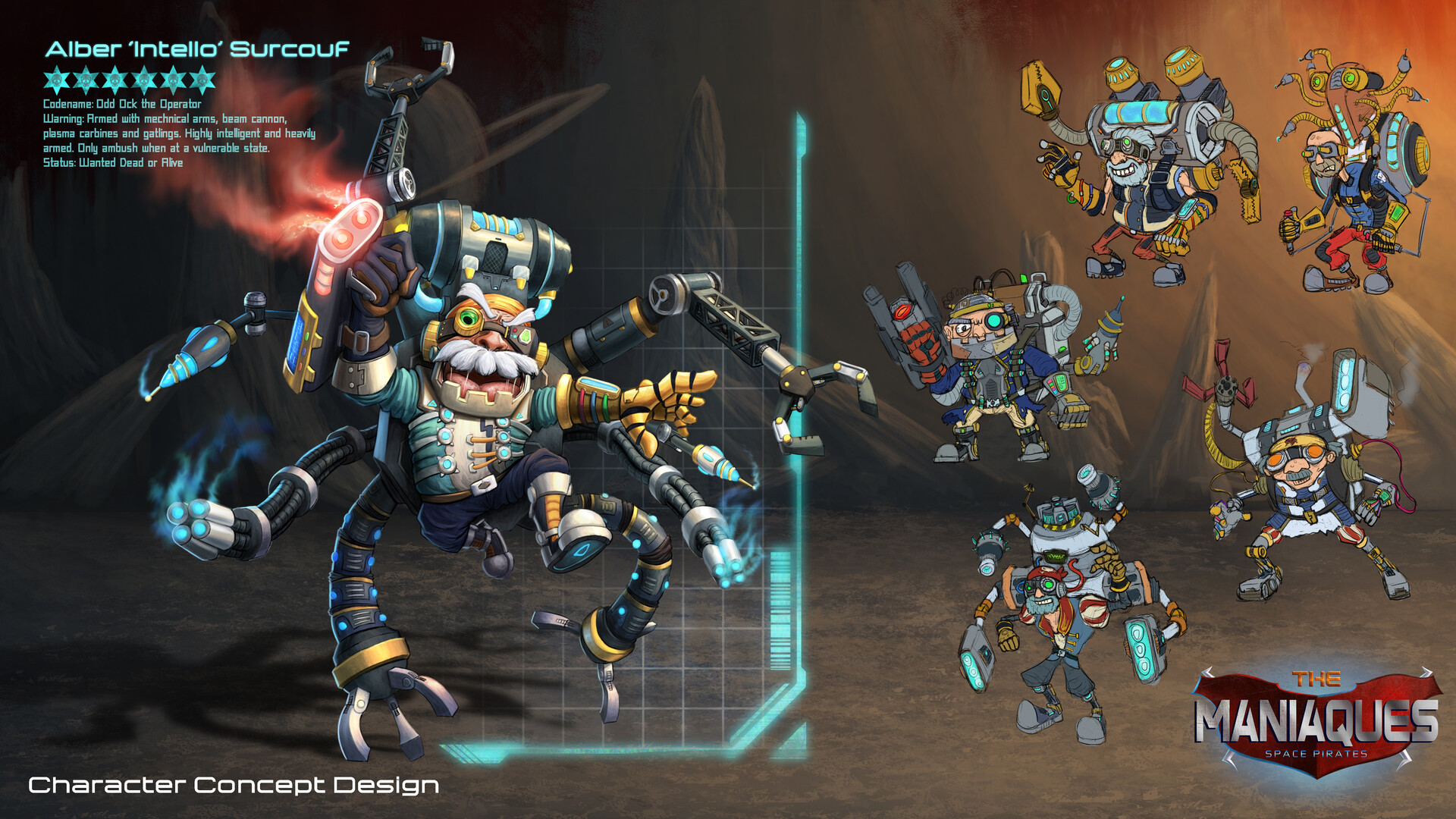 ArtStation - The Maniaques Space Pirates - Heavy Gunner Character Design