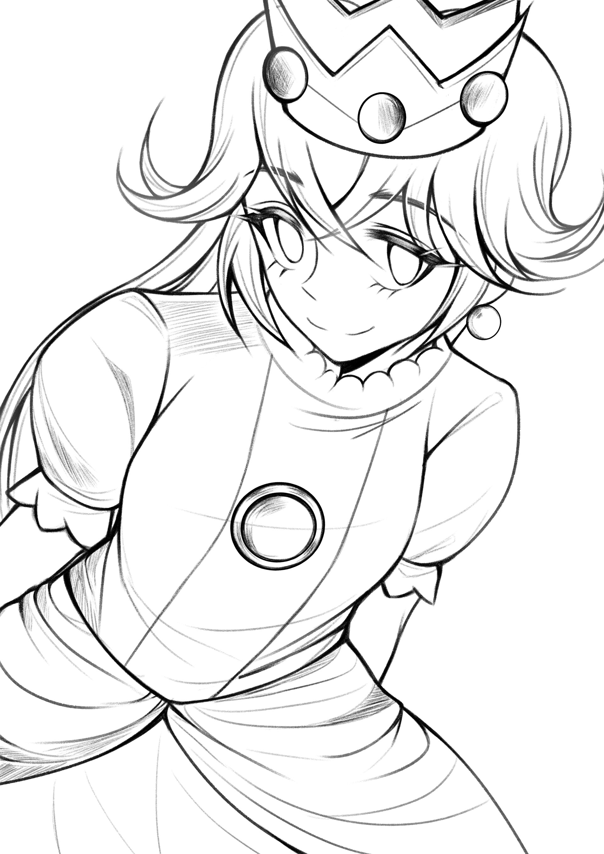 princess peach face coloring pages