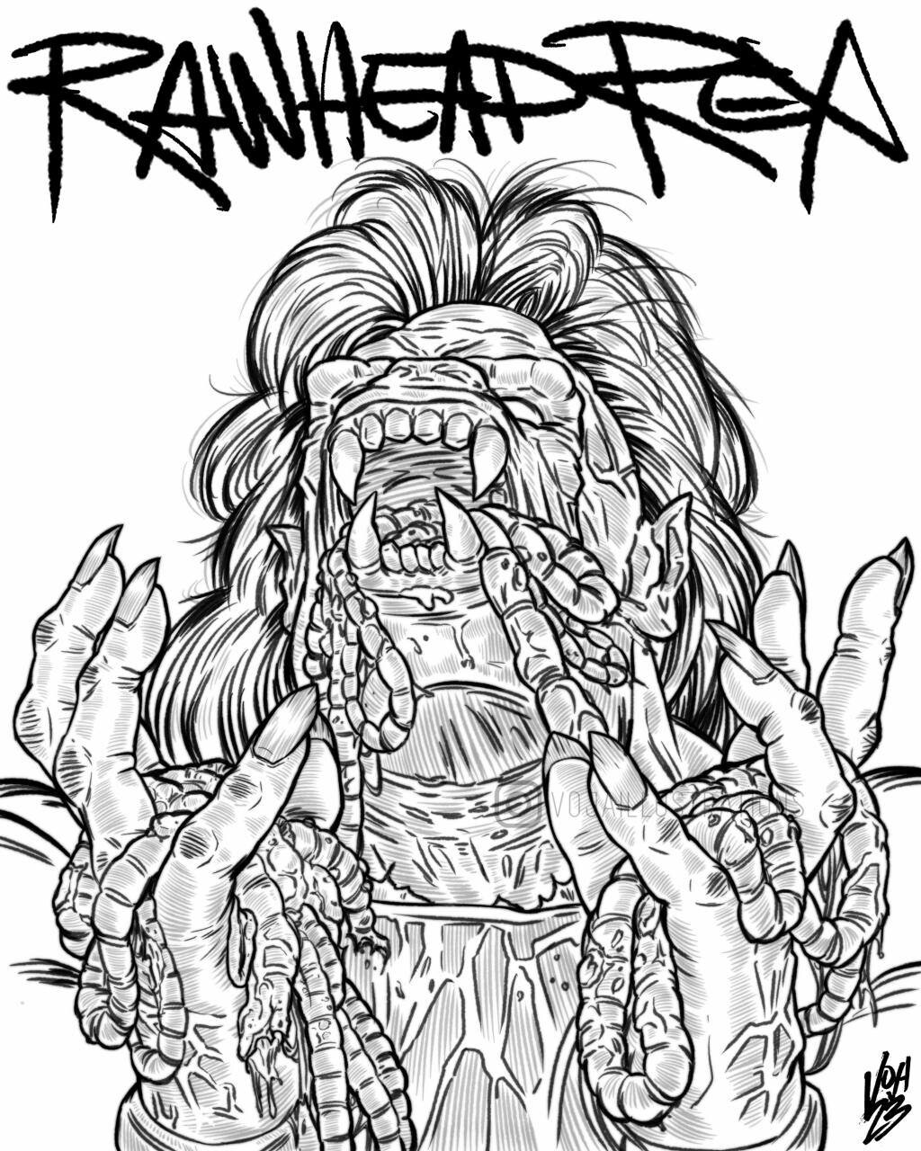 heavy metal band coloring pages