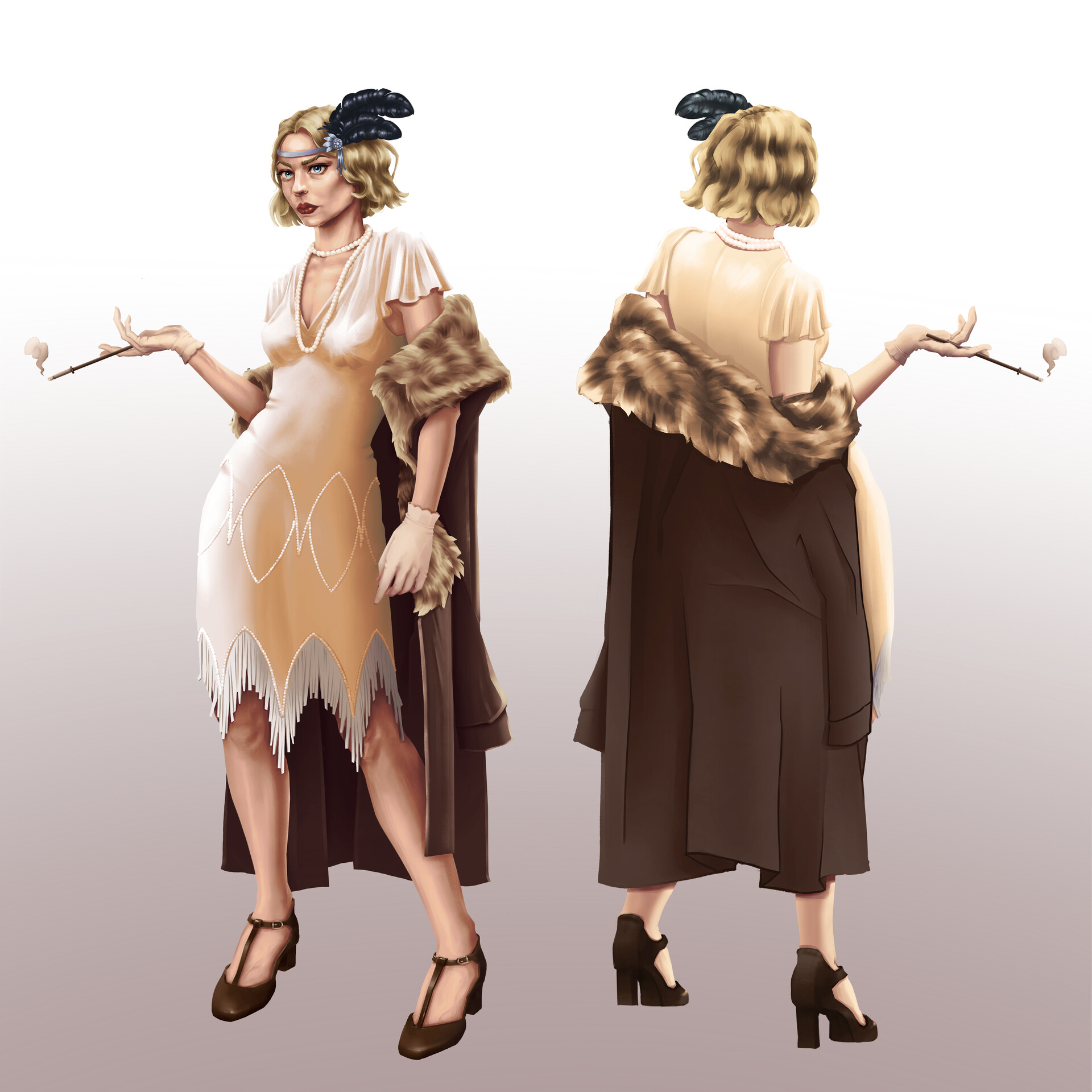 ArtStation - Charcter Design 1920s Flapper Lady