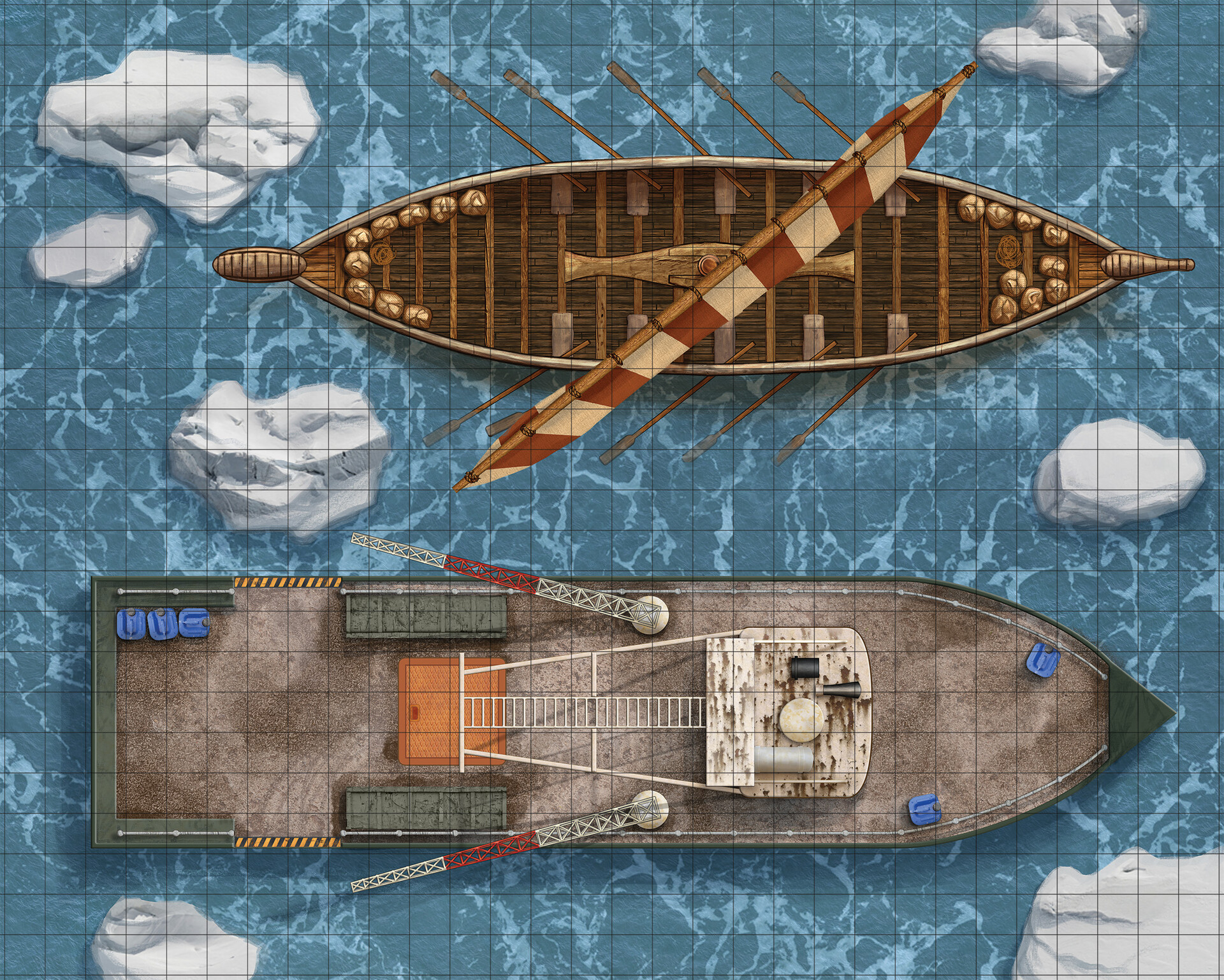 ArtStation - Longship and Trawler