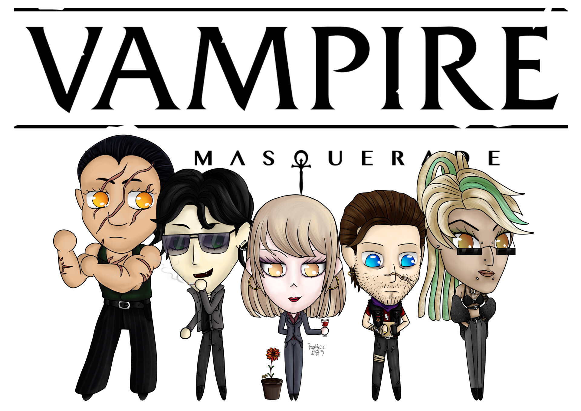 ArtStation - Chibi Vampire Coterie v.2 CbN - by Gwendoly S.C.